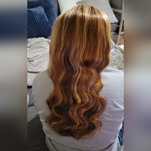 Hair | Ombre 427 Highlight Body Wave Hair Wig Human Hair 28 Inches 18 ...